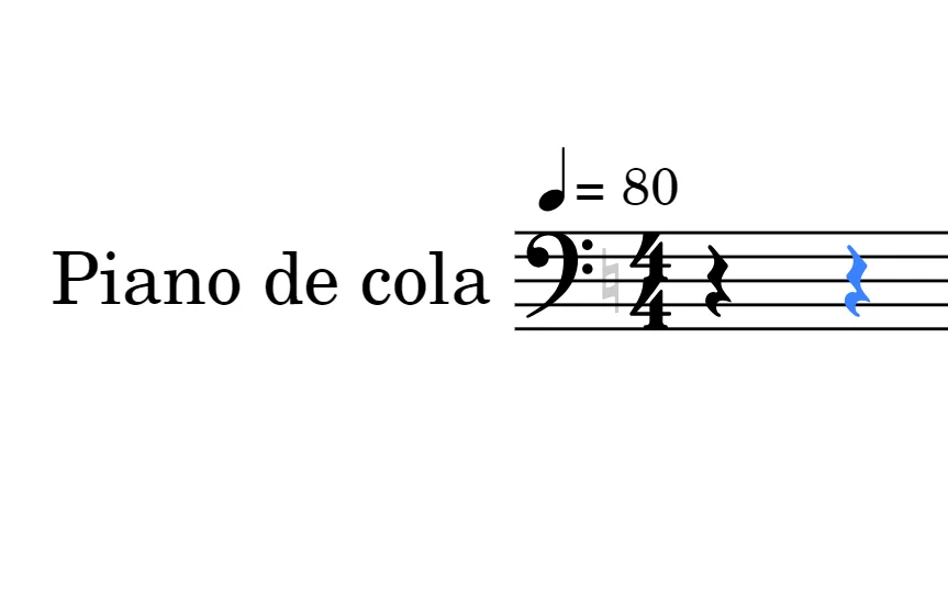 Simbolo De Clave De Tenor Lámina Artística Con La Obra «Clave De
